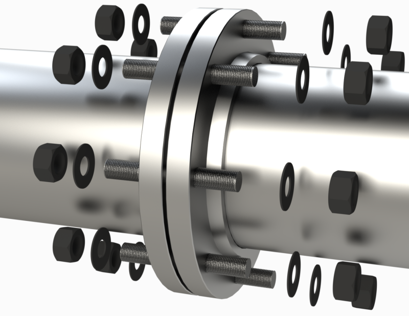 Elementos de fijación en el montaje de uniones bridadas - Flexilatina de Colombia